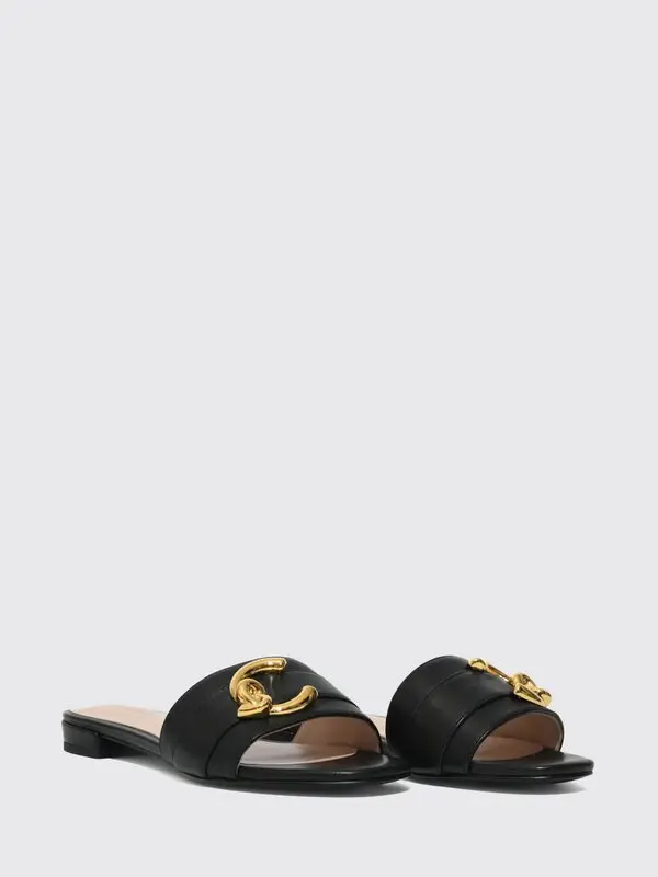 COCCINELLE C-me Leather Mules - Black