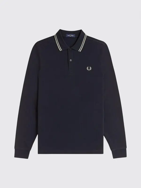 Fred Perry Cotton Polo Shirt With Logo - Navy