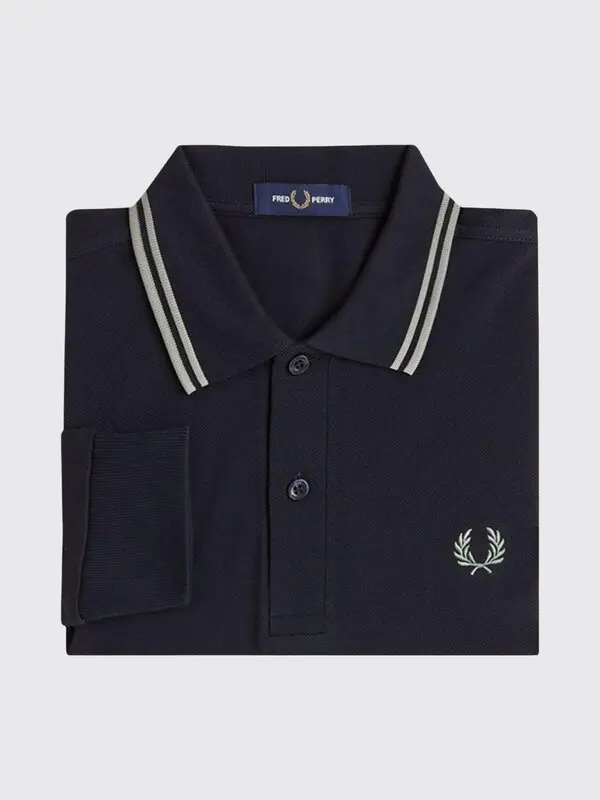 Fred Perry Cotton Polo Shirt With Logo - Navy