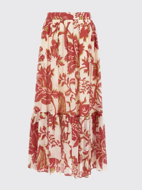 Etro Paisley Print Cotton Midi Skirt - White