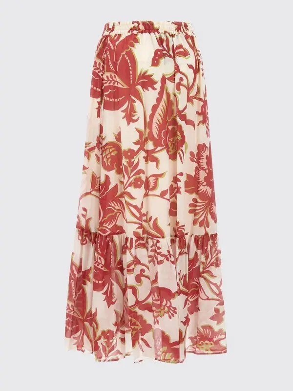 Etro Paisley Print Cotton Midi Skirt - White