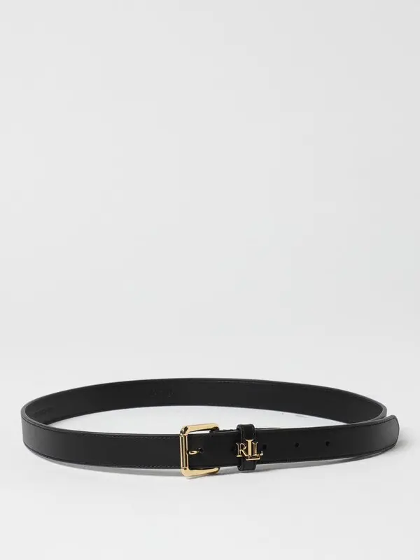 Ralph Lauren Belt With Gold Tone Logo Buckle