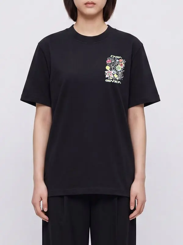 Casablanca Printed Cotton T-shirt - Black
