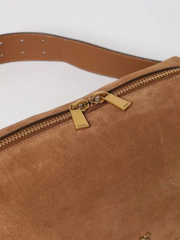 Pinko Horizontal Medium Suede Shoulder Bag