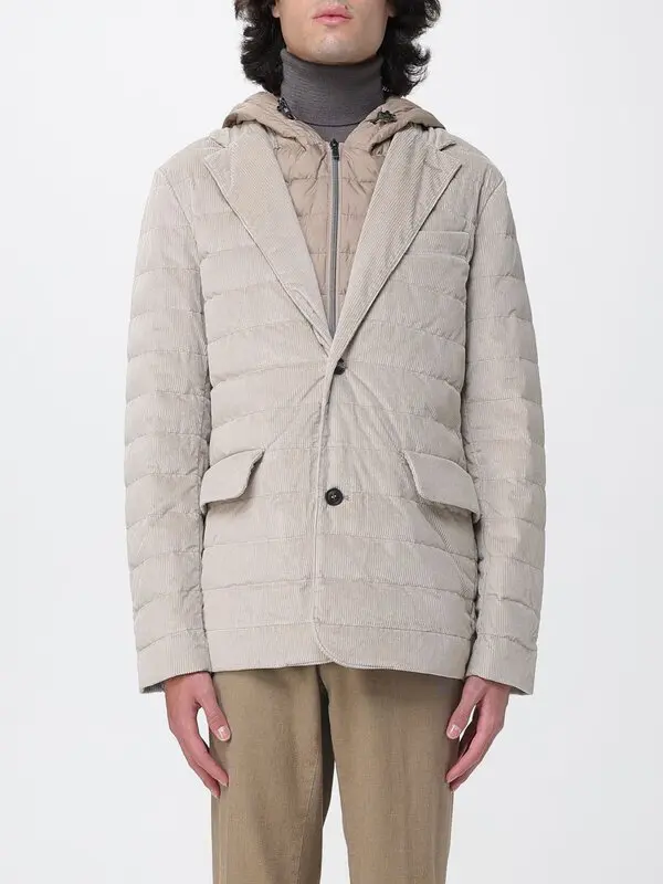 MASON'S Quilted Corduroy Jacket With Notched Lapel