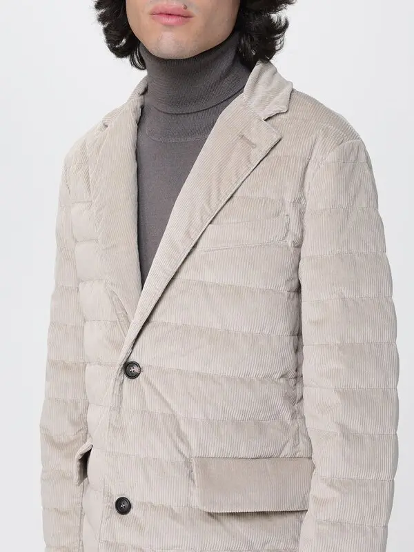 MASON'S Quilted Corduroy Jacket With Notched Lapel