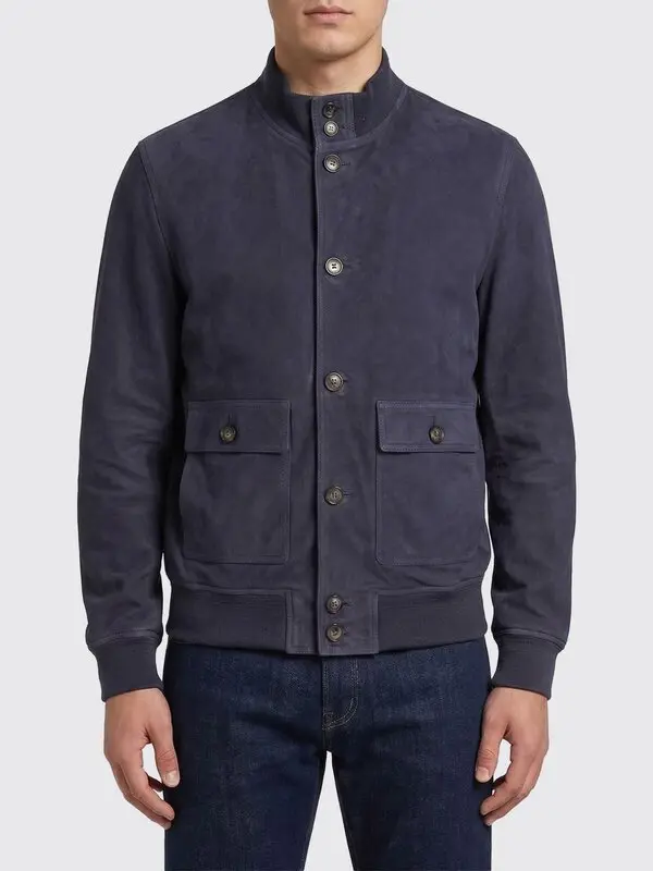 STEWART Suede Bomber Jacket