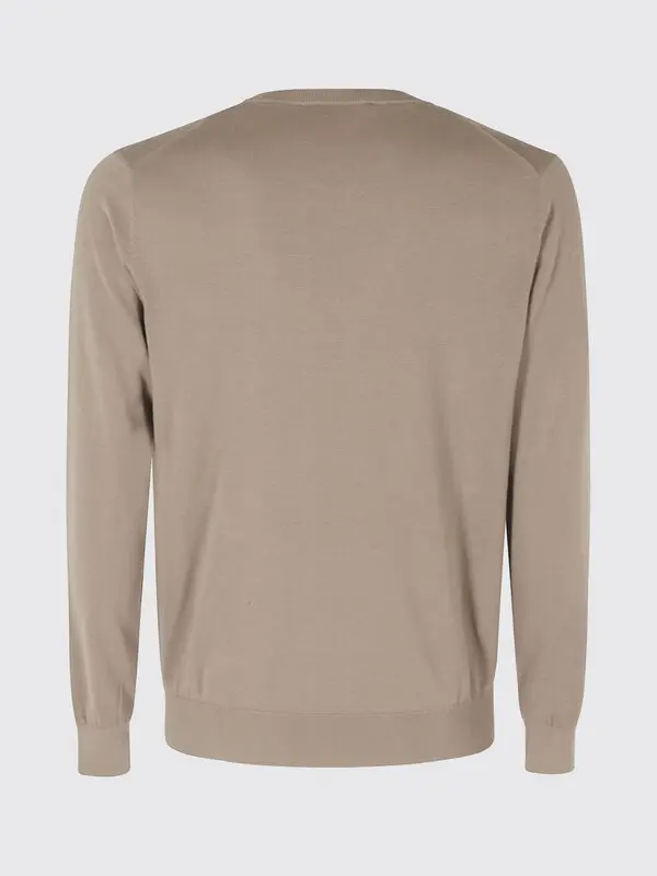 KANGRA Long-sleeved Pure Cotton Crewneck Sweater - Brown