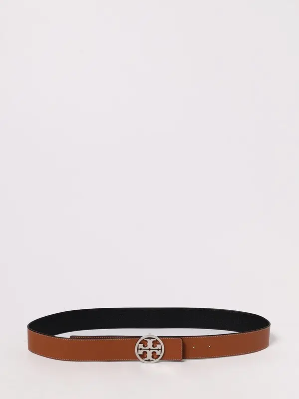 Tory Burch Leather Belt With Logo Buckle