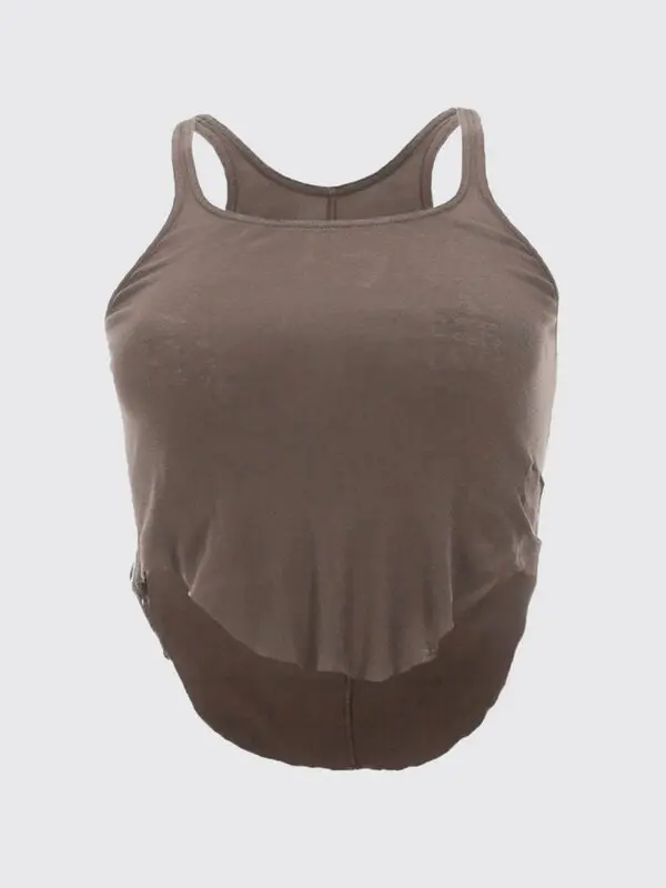 Rick Owens Cotton Cropped Top - Brown