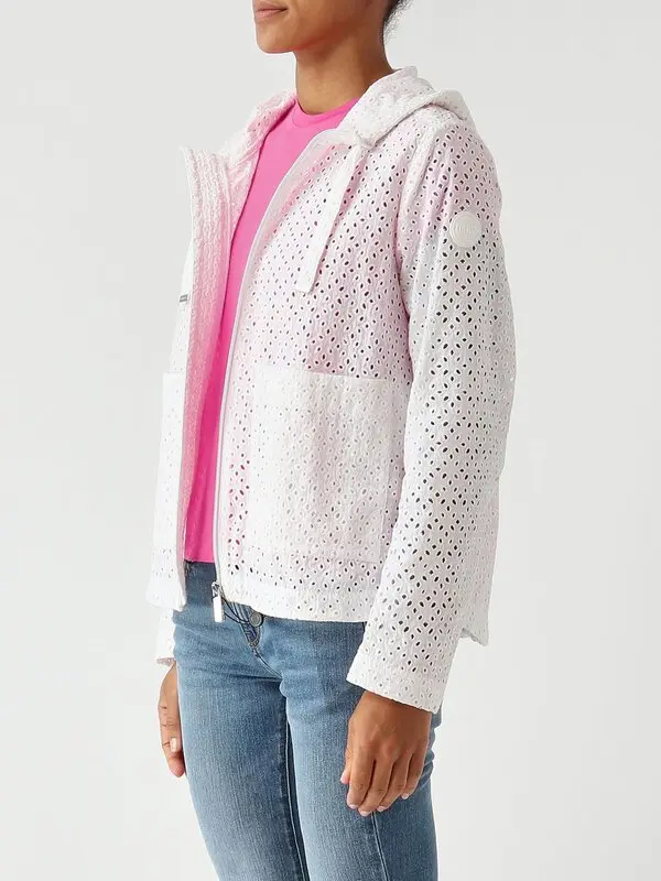 COLMAR Blooming Perforated Fabric Jacket - White