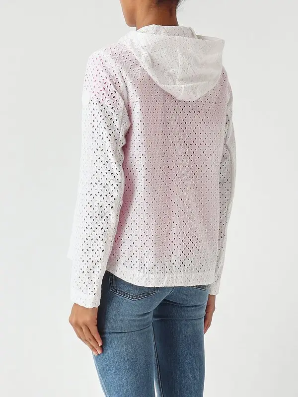 COLMAR Blooming Perforated Fabric Jacket - White