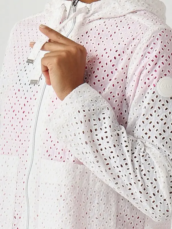 COLMAR Blooming Perforated Fabric Jacket - White