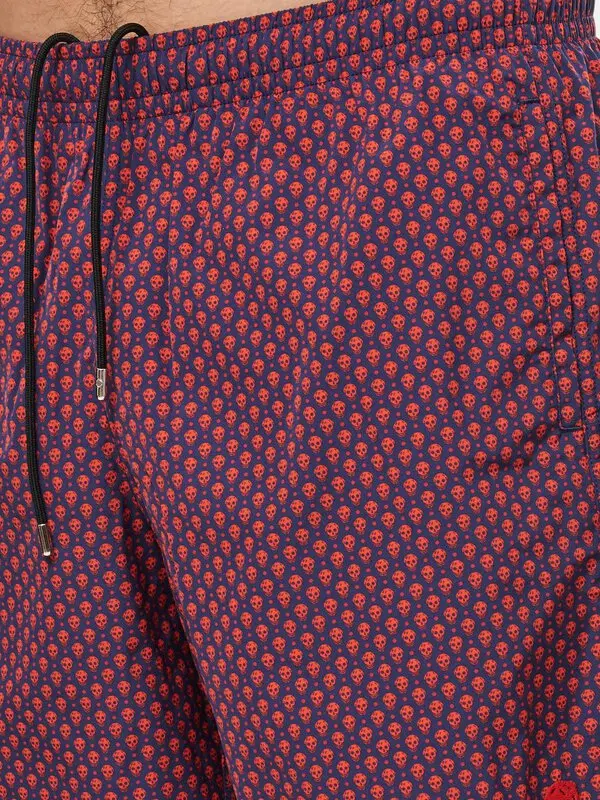 Alexander McQueen Swimsuit With Skull Print - Blue