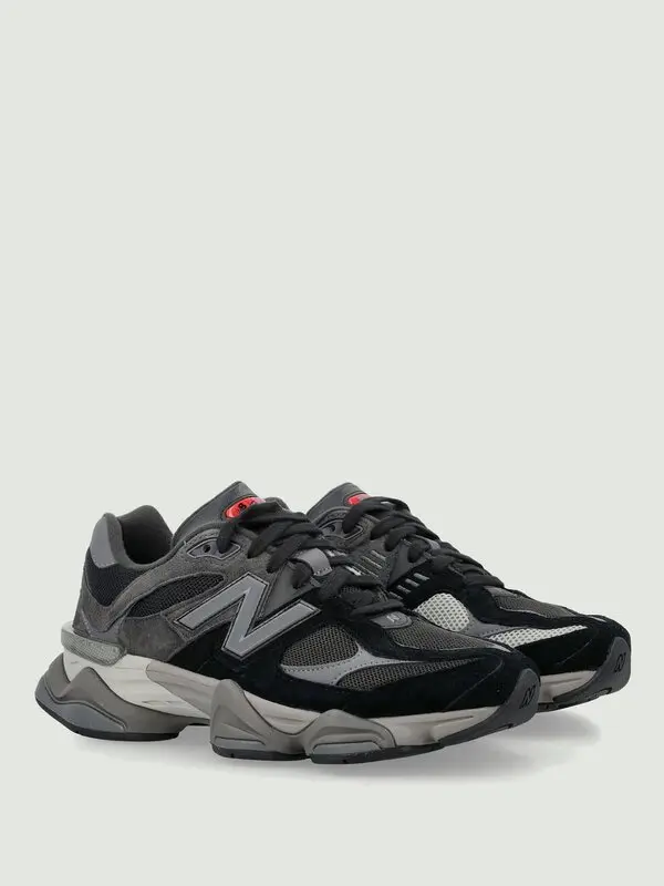 NEW BALANCE 9060 Suede And Mesh Low Top Sneakers - Black