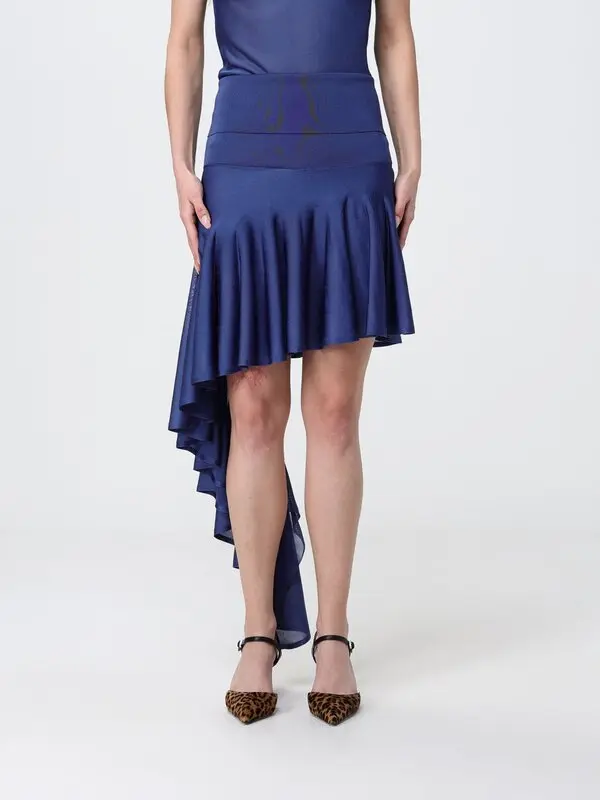 Alaïa Asymmetric Viscose Knit Skirt