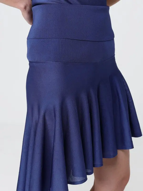 Alaïa Asymmetric Viscose Knit Skirt