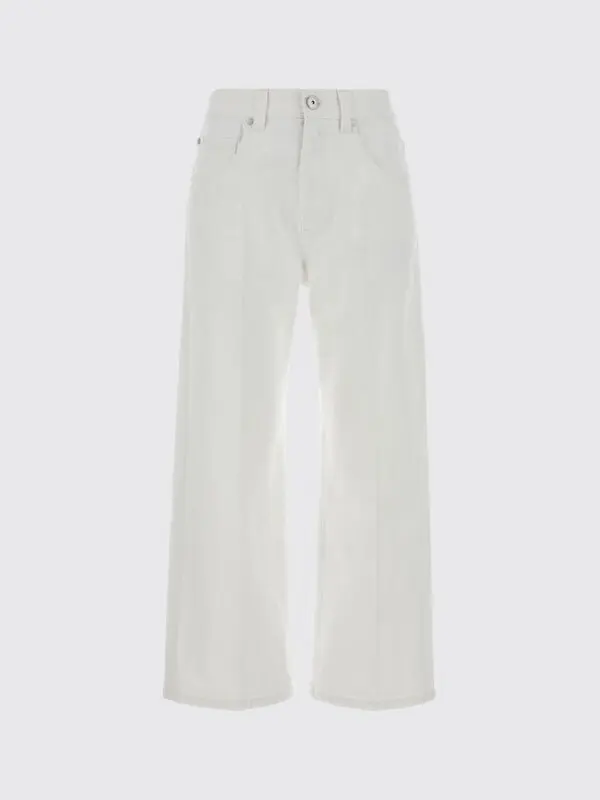 Brunello Cucinelli Cropped Fit Cotton Trousers