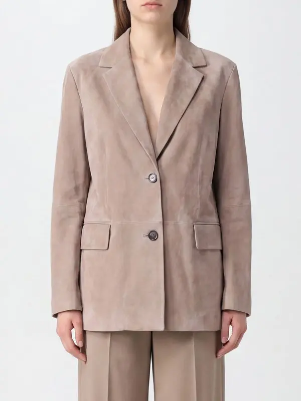 Max Mara Anfora Single-breasted Suede Blazer