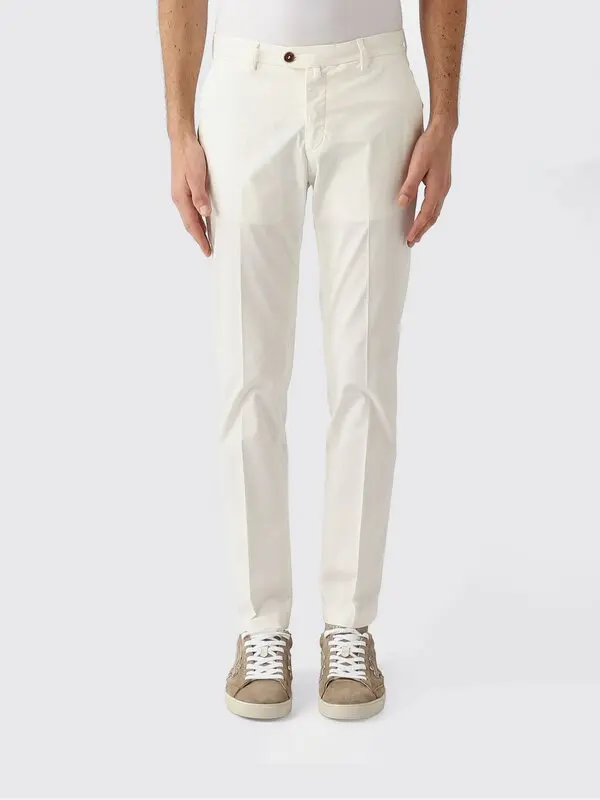 BRIGLIA 1949 Stretch Cotton Chino Trousers - Milk