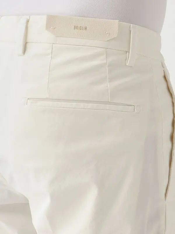 BRIGLIA 1949 Stretch Cotton Chino Trousers - Milk