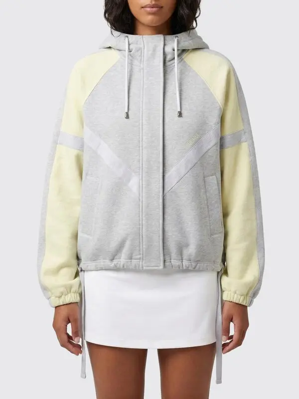 Attico Block Cotton Hooded Bomber Jacket