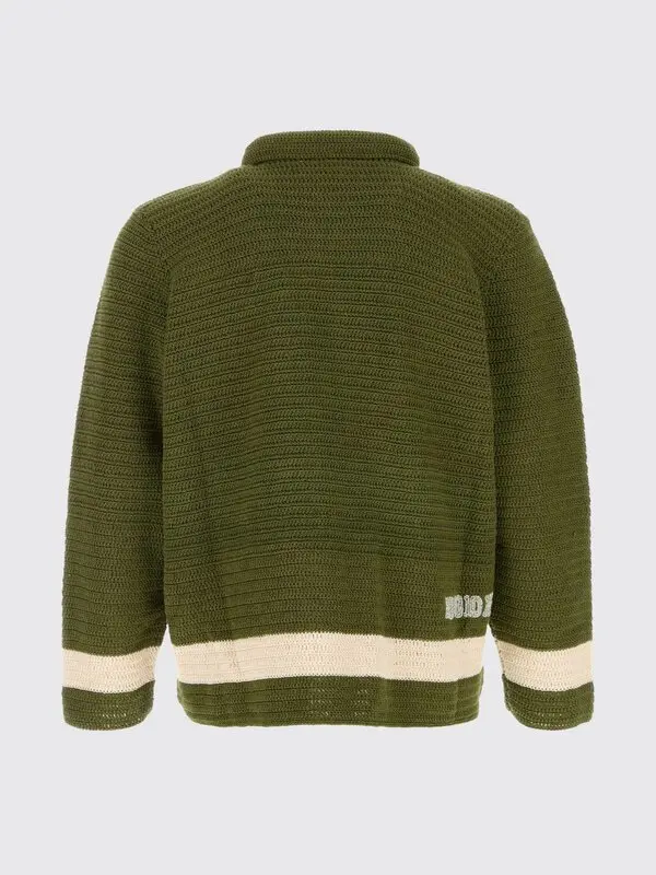 BODE Long-sleeve Crochet Cotton Shirt With A Relaxed Fit - Green