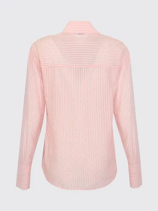 Patrizia Pepe Striped Lyocell T-shirts - Pink