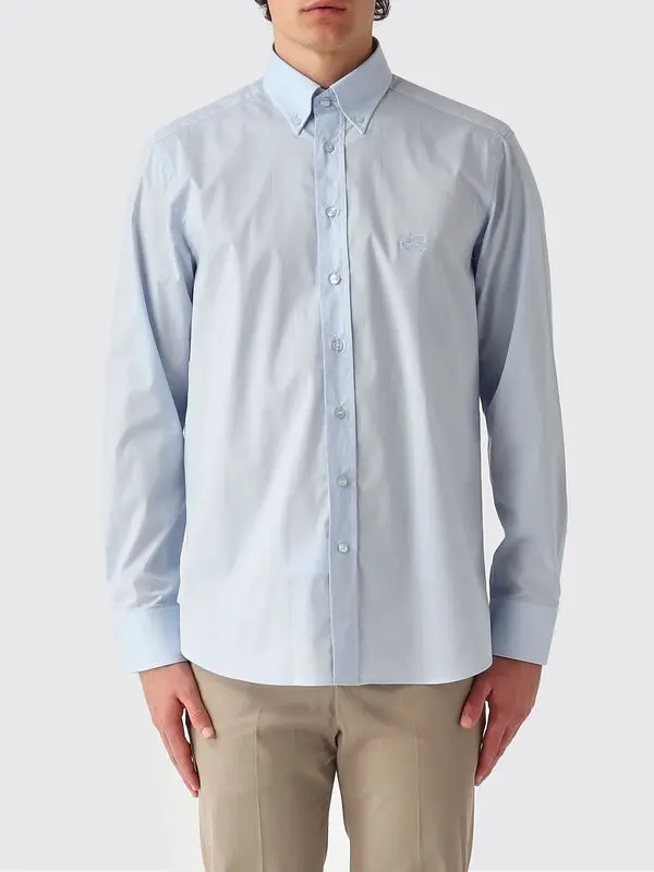 Etro Classic Stretch Cotton Shirt - Sky Blue
