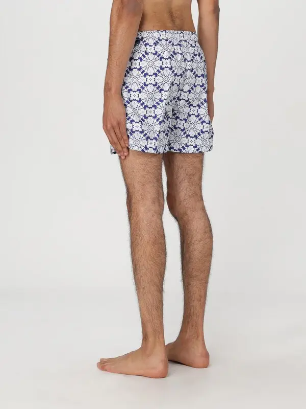 PENINSULA SWIMWEAR Printed Swim Trunks With Drawstring - Blue