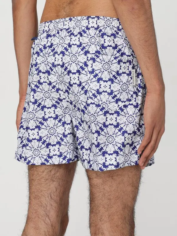 PENINSULA SWIMWEAR Printed Swim Trunks With Drawstring - Blue