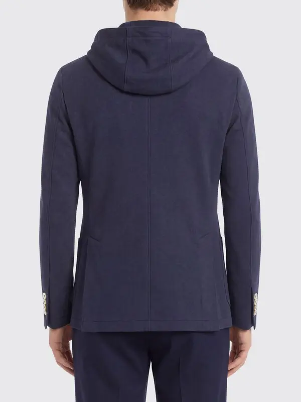 Eleventy Tailored Jacket With Hooded Underlayer - Blue