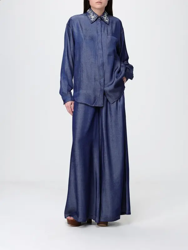 Liu Jo Chambray Palazzo Trousers