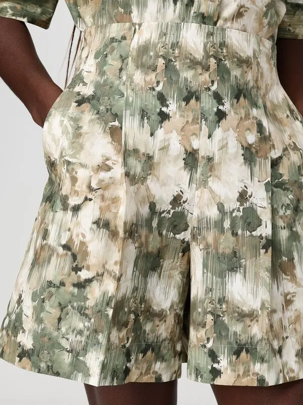 Max Mara Printed Cotton Shorts