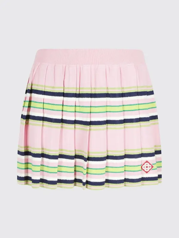 Casablanca Striped Viscose Blend Mini Skirt