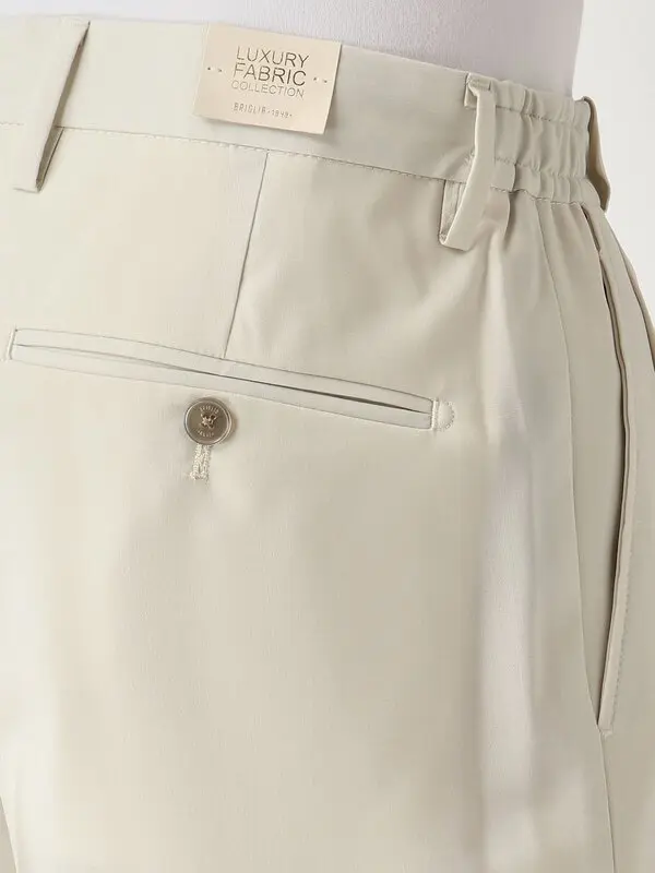 BRIGLIA 1949 Virgin Wool Portobello Trousers - Milk