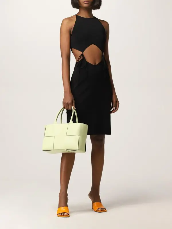 Bottega Veneta Cut-out Mini Dress With Laces