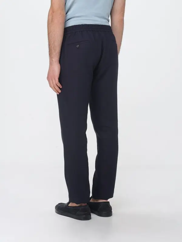 Paul Smith Slim Fit Linen Trousers With Drawstring