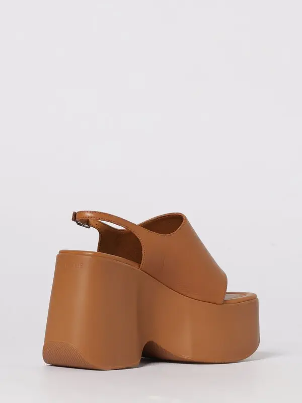 VIC MATIE Leather Wedge Sandals