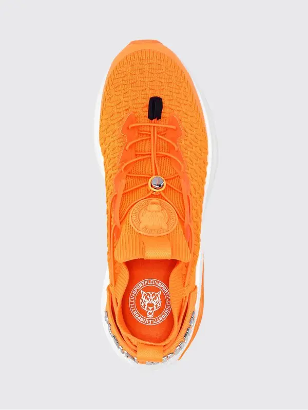 PLEIN SPORT Crochet Knit Sneakers - Orange