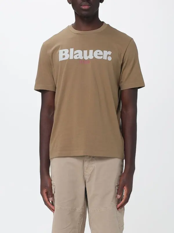 BLAUER. Cotton T-shirt With Logo - Hazel