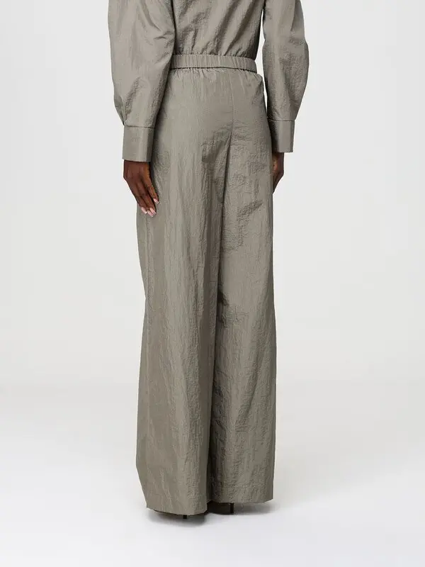 Max Mara Crinkled Taffeta Trousers - Green