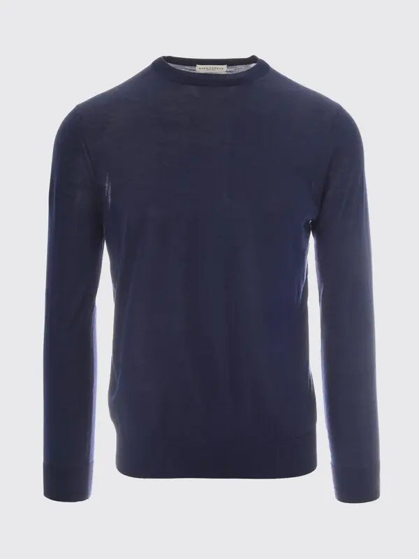 BALLANTYNE Crew Neck Silk & Cashmere Jumper - Blue