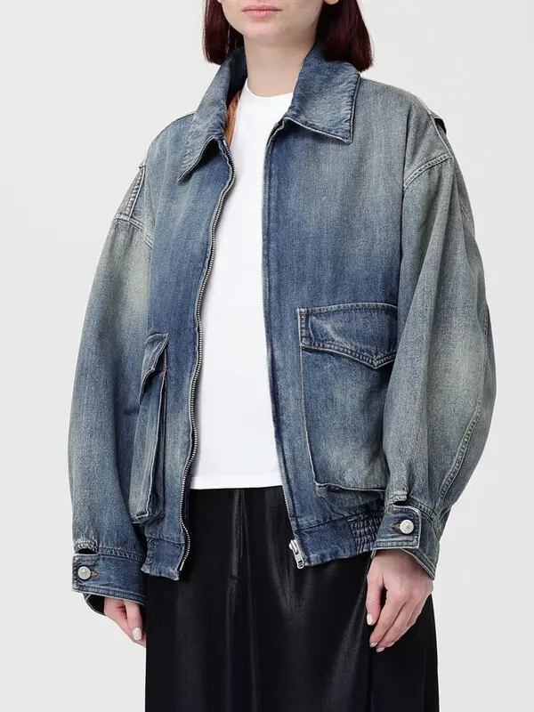 MAISON MARGIELA Cotton Denim Bomber Jacket
