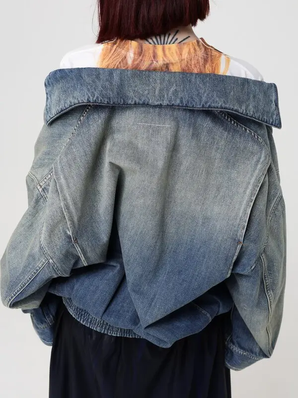MAISON MARGIELA Cotton Denim Bomber Jacket