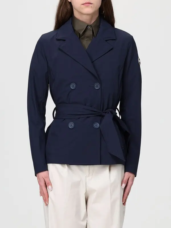 COLMAR Double-breasted Polyester Trench Coat - Blue