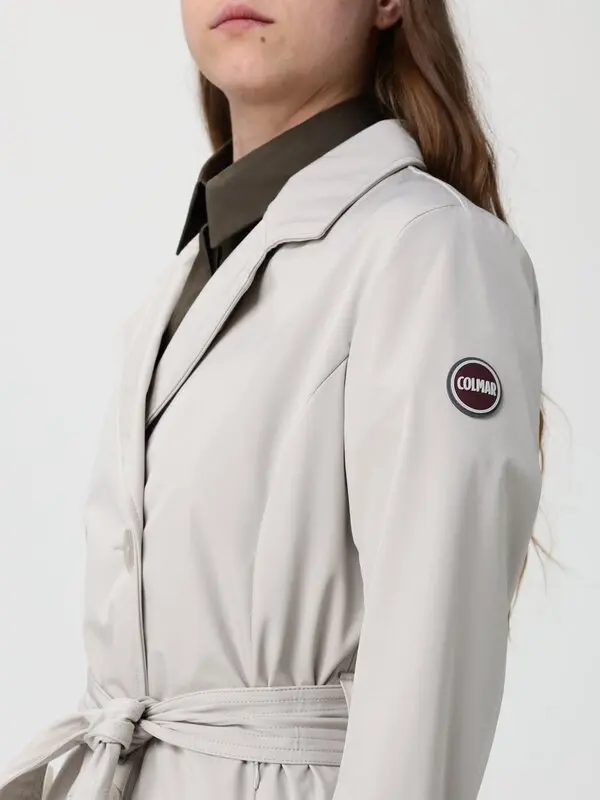 COLMAR Double-breasted Stretch Polyester Trench Coat