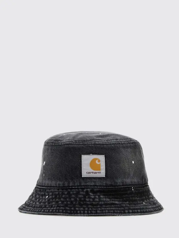 Carhartt Work In Progress Cotton Baseball Cap With Embroidered Logo - Black