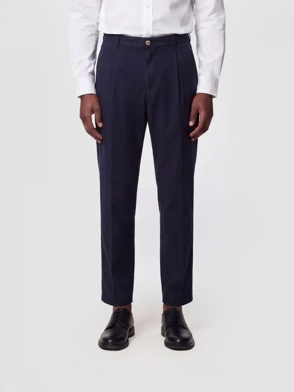 BRIGLIA 1949 Poplin Portobello Trousers - Blue