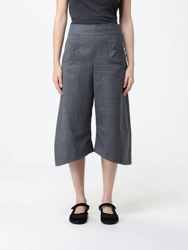 GANNI Wool Blend Cropped Trousers